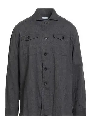 GIAMPAOLO Shirt Charcoal Size Cotton - Grey