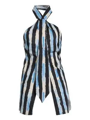 Pinko Jacquard Striped Top - Black