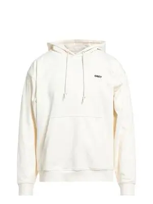 Obey Hooded Sweatshirt With Logo - Cream