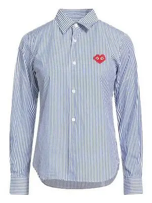 Play Comme Des Garcon Striped Cotton Shirt - Blue