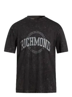 John Richmond T-shirt Burgundy Size Pima Cotton - Black
