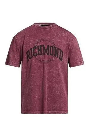 John Richmond T-shirt Burgundy Size Pima Cotton - Red