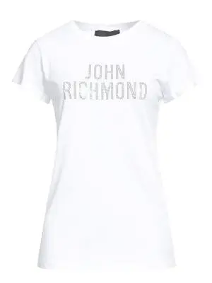 John Richmond T-shirt With Appliqués And Crystals - White