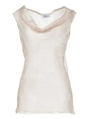 HOPPER Sleeveless Crepe Top - Beige
