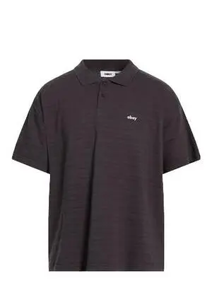 Obey Polo Shirt Charcoal Size Cotton - Grey