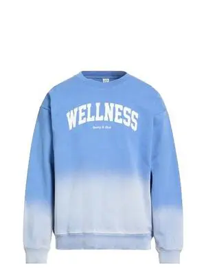 SPORTY & RICH Tie-dyed Cotton Crewneck Sweatshirt - Blue