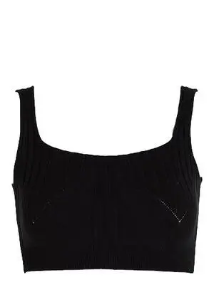 DONDUP Knitted Crop Top - Black