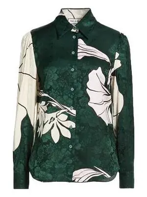 Paul & Joe Floral Print Viscose Shirt - Green