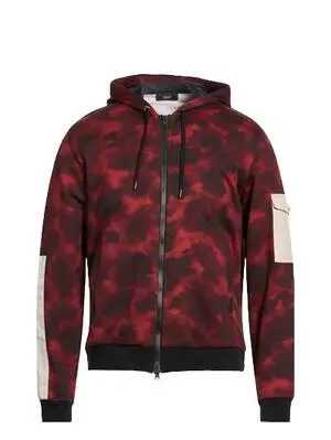Herno Hooded Tie-dyed Sweatshirt - Red