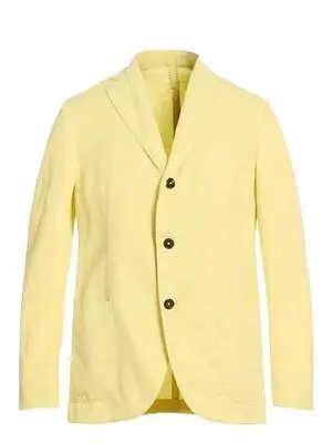 Incotex By Slowear Blazer Azure Size Linen, Cotton - Yellow