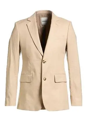Sandro Blazer Size Linen - Beige