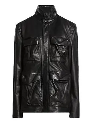 DIESEL Lambskin Leather Jacket - Black