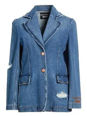 Moschino Single-breasted Denim Blazer - Blue