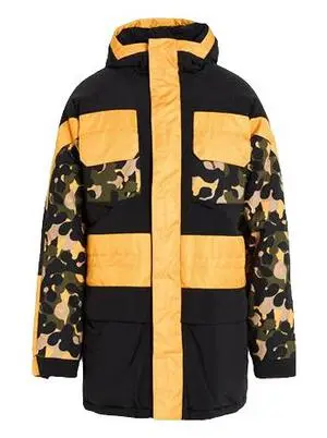 Iceberg Marigold Padded Camouflage Print Puffer Coat - Yellow