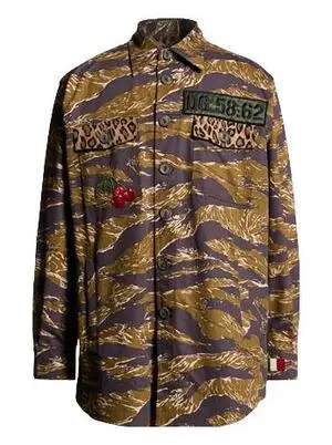 Dolce & Gabbana Military Jacket With Camouflage Print - Green