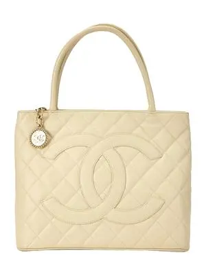 CHANEL Quilted Caviar Medallion Tote