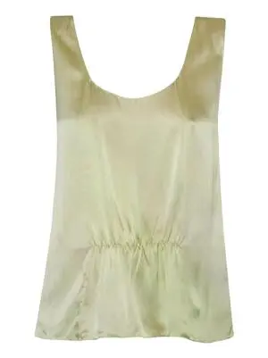 THE ROW Dinara Gathered-detail Top - Green
