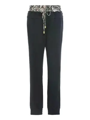 Just Cavalli Snakeskin-print Track Pants - Black