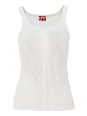 DIESEL Ribbed Sleeveless Top - White