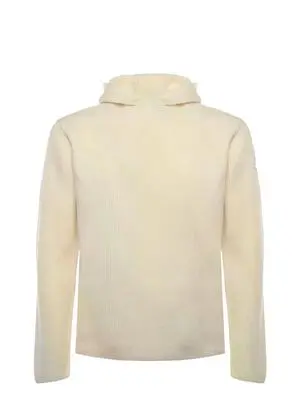 Moncler Ribbed Knit Hoodie - Neutrals