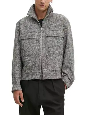 Hugo Juliano Zip-up Textured Jacket - Grey