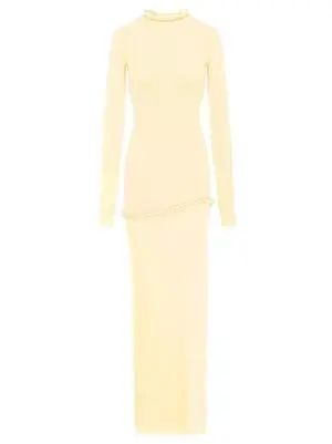 MANURI Nora Braided-detail Maxi Dress - Yellow