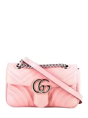 Gucci Gg Marmont Quilted Cross-body Bag - Pink