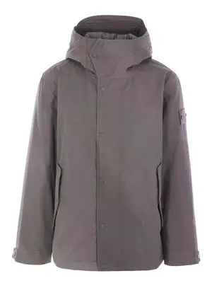 Stone Island Hooded Cotton Jacket - Grey