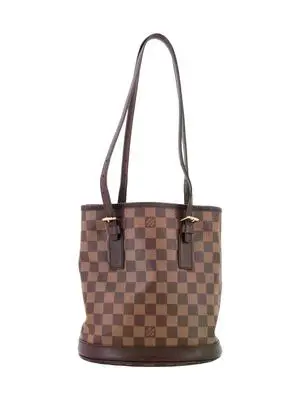 LOUIS VUITTON Marais Damier Bucket Bag - Brown