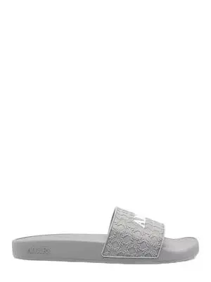 Amiri Ma Quad Embossed-logo Slides - Grey