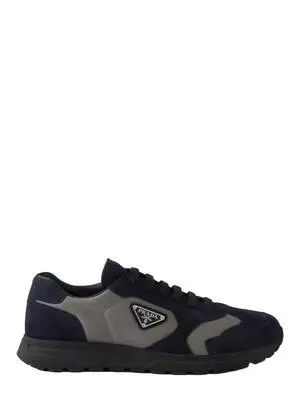 Prada Prax Triangle-logo Lace-up Sneakers - Blue