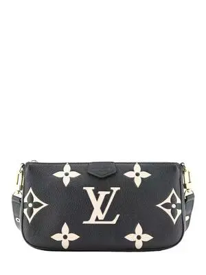 LOUIS VUITTON Multi Pochette Accessoires Bicolor Monogram Empreinte Giant Pouch - Black
