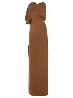 V:PM ATELIER Etta Draped Maxi Dress - Brown