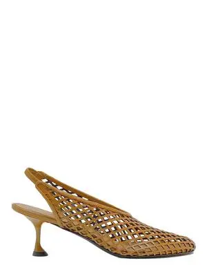 Proenza Schouler Perforated Slingback Pumps - Brown