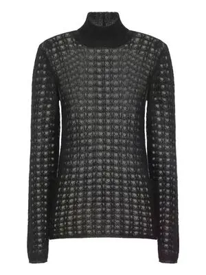 Fabiana Filippi Openwork-design Long-sleeve Sweater - Black