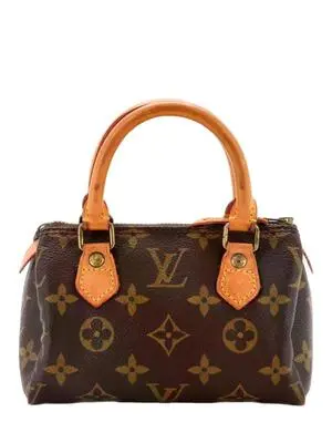 LOUIS VUITTON Speedy Mini Hl Handbag Monogram Canvas Satchel - Brown