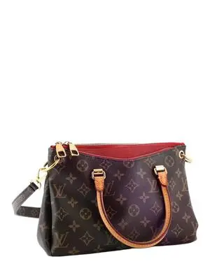 LOUIS VUITTON Pallas Tote Monogram Canvas With Leather Bb Shoulder Bag - Brown