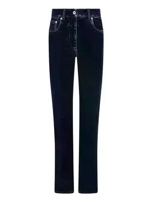 FERRAGAMO Flocked Five-pocket Trousers - Blue