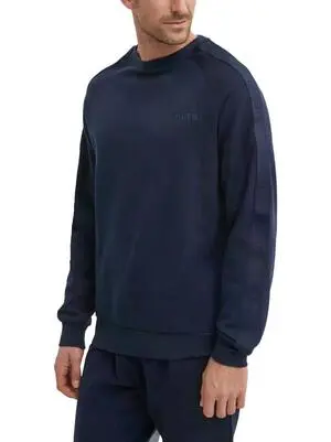 Hugo Logo Appliqué Long-sleeve Sweatshirt - Blue