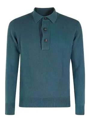 FILIPPO DE LAURENTIIS Buttoned Polo Shirt - Blue