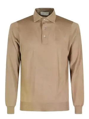 FILIPPO DE LAURENTIIS Long-sleeve Polo Shirt - Brown