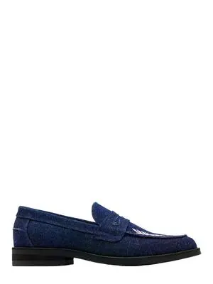 DUKE + DEXTER Wilde Penny-strap Loafers - Blue
