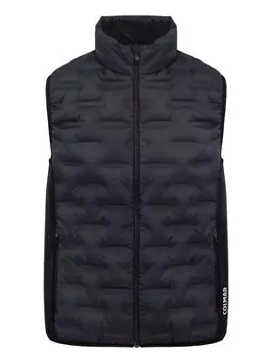 COLMAR Geometric-patterned Zip-fastening Gilet - Black