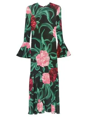 La DoubleJ Alba Floral-print Maxi Dress - Black