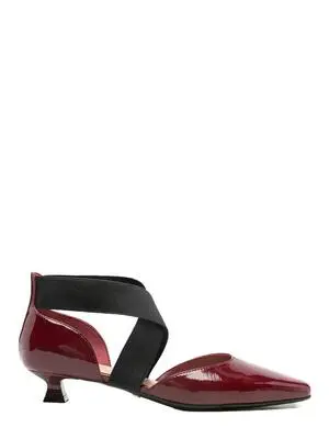 MARC ELLIS 30mm Elastic Strap Pumps - Red