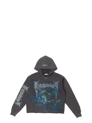 BLDG4 Graphic-embellished Hoodie - Grey