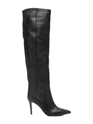 FABIO RUSCONI 90mm Pointed-toe Knee-high Boots - Black