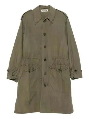 A.N.G.E.L.O. VINTAGE CULT Single-breasted Drawstring-waist Coat - Green