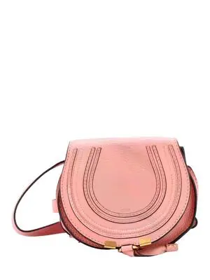 Chloé Marcie Leather Small Crossbody Bag - Pink
