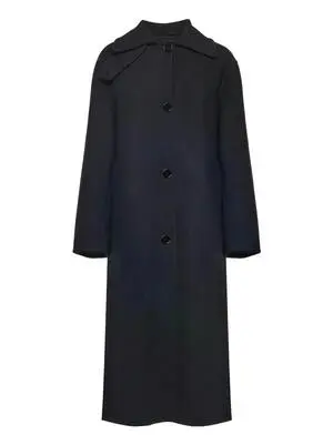 Moncler X Jil Sander Single-breasted Coat - Black